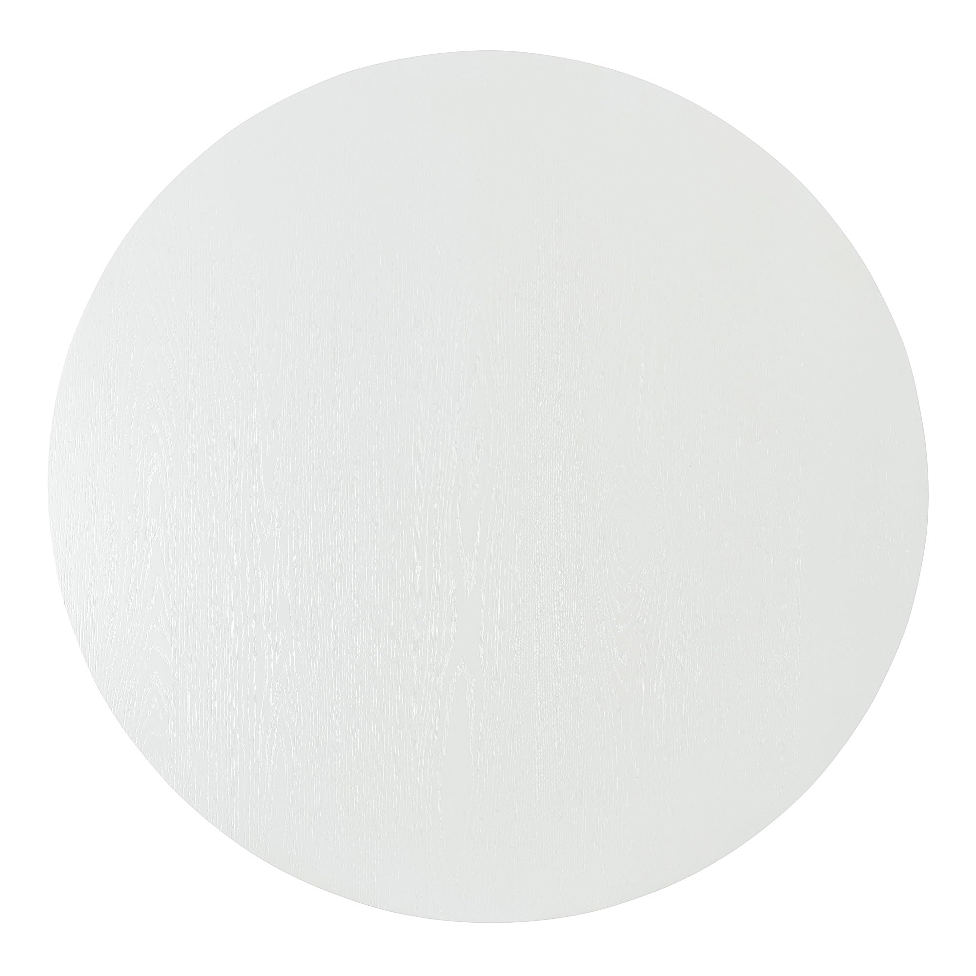 kevinplus 46.5'' Round Wood Dining Table for Living Room Dining Room Kitchen, Modern Circle Dining Kitchen Table for 4-6, Contemporary Living Room Dining Room Table Furniture (φ46.5"x30.2", White)