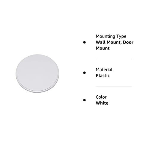 Litepak 5 Pack - Door Knob Protector | Door Bumpers 5" Door Knob Guard Plastic Self Adhesive Prevents Door Handle Damage, White