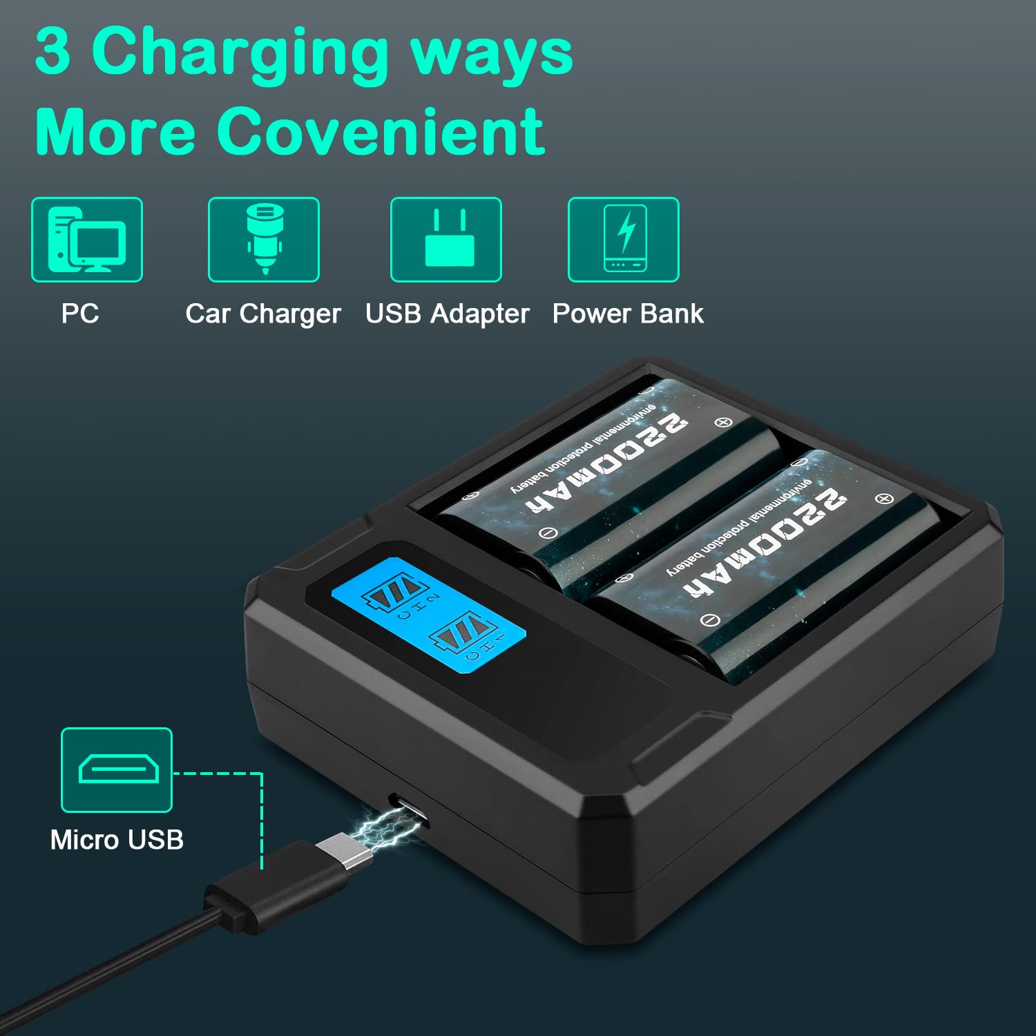 Rechargeable Battery Pack for Xbox One/One X/S/Series X/S/Elite Controller with Fast Charger Station, AUGEX 2Pack High Capacity Xbox One Controller Battery Pack/Xbox Series X Controller Battery Pack