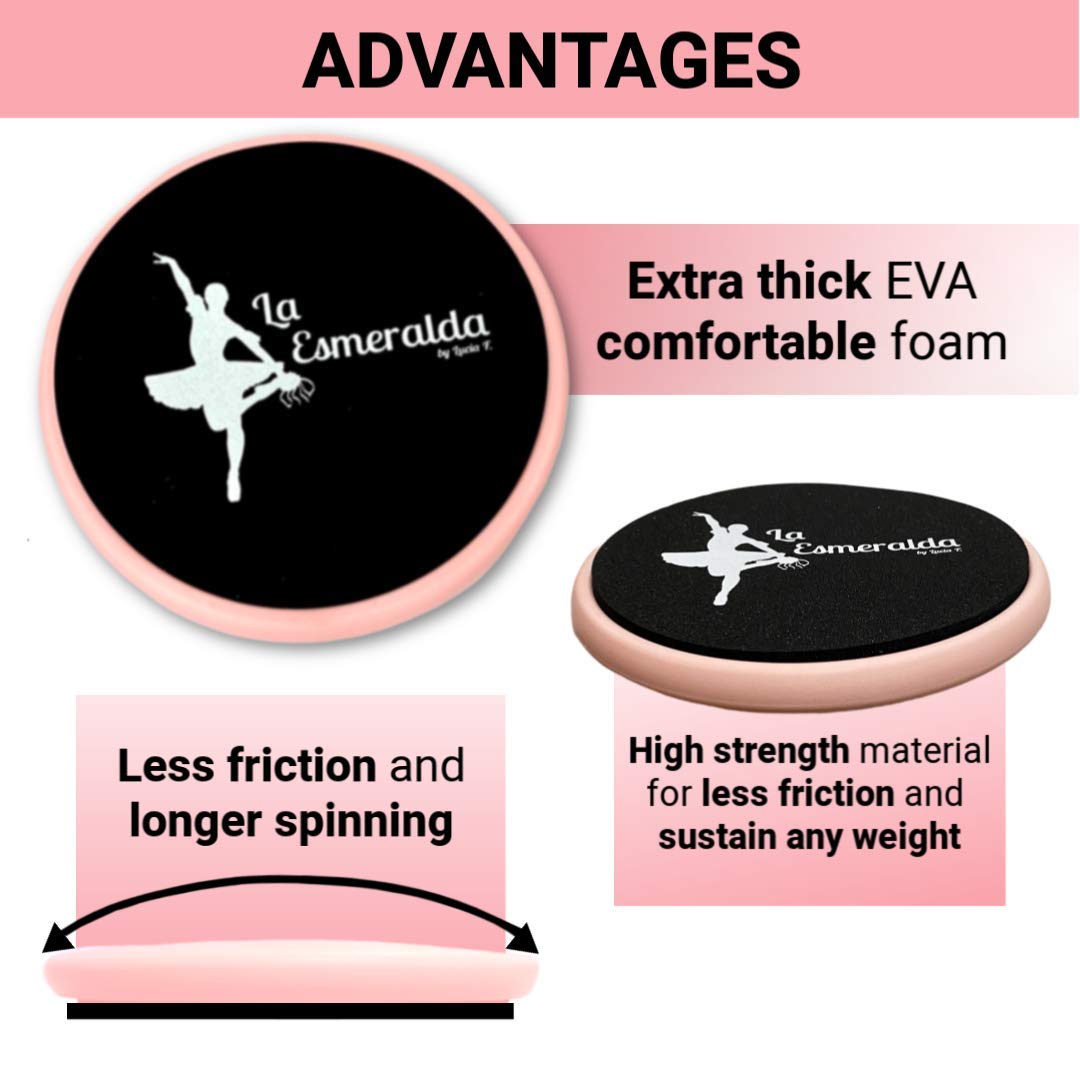 La Esmeralda Ballet Turning Board for Dancers, ice Skaters, Gymnasts etc Helps Improve Turns, Balance, Spotting, Stability and Much More. Made with Thick EVA Foam.