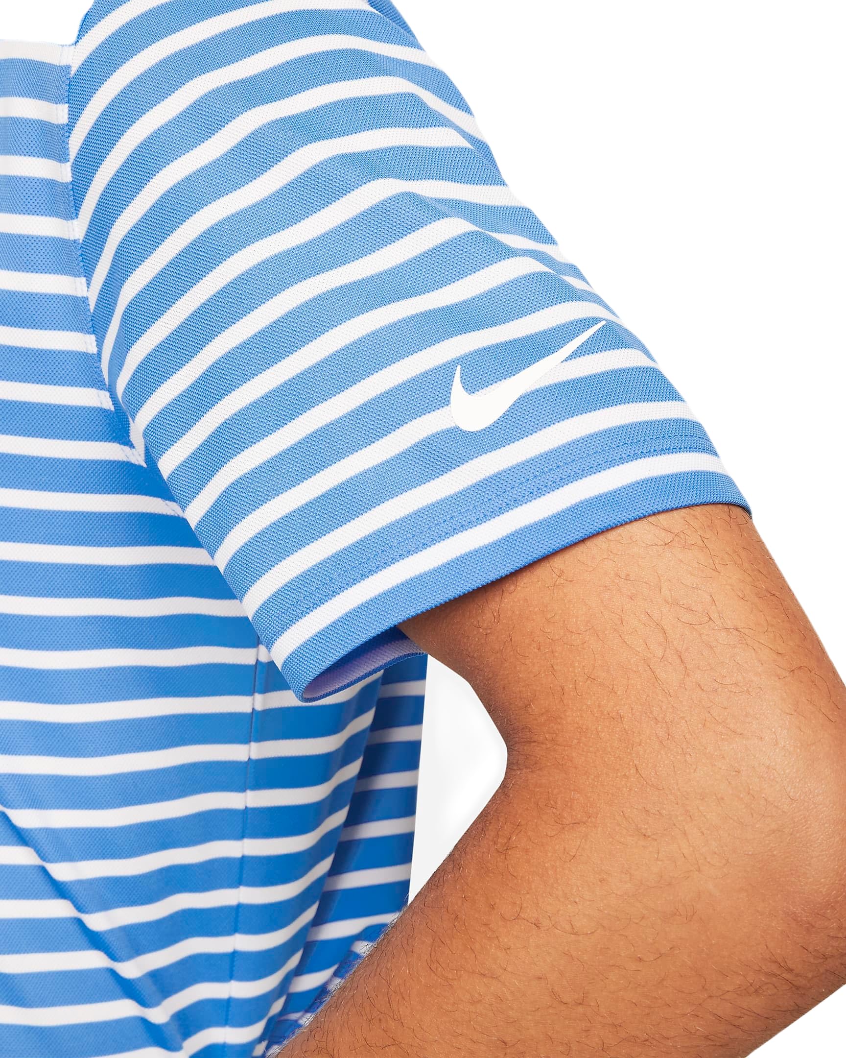 Nike Dri-FIT Victory Men's University Red/White Striped Golf Polo Size L