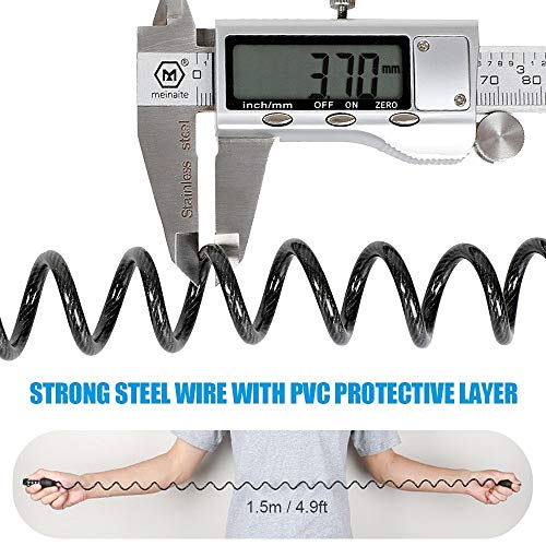 MengK Portable Bicycle Helmet Lock Mini Burglar Padlock Anti-Theft Helmet Lock for MTB Bicycle Motorcycle Electric Scooter Coded Lock Password Combination Lock