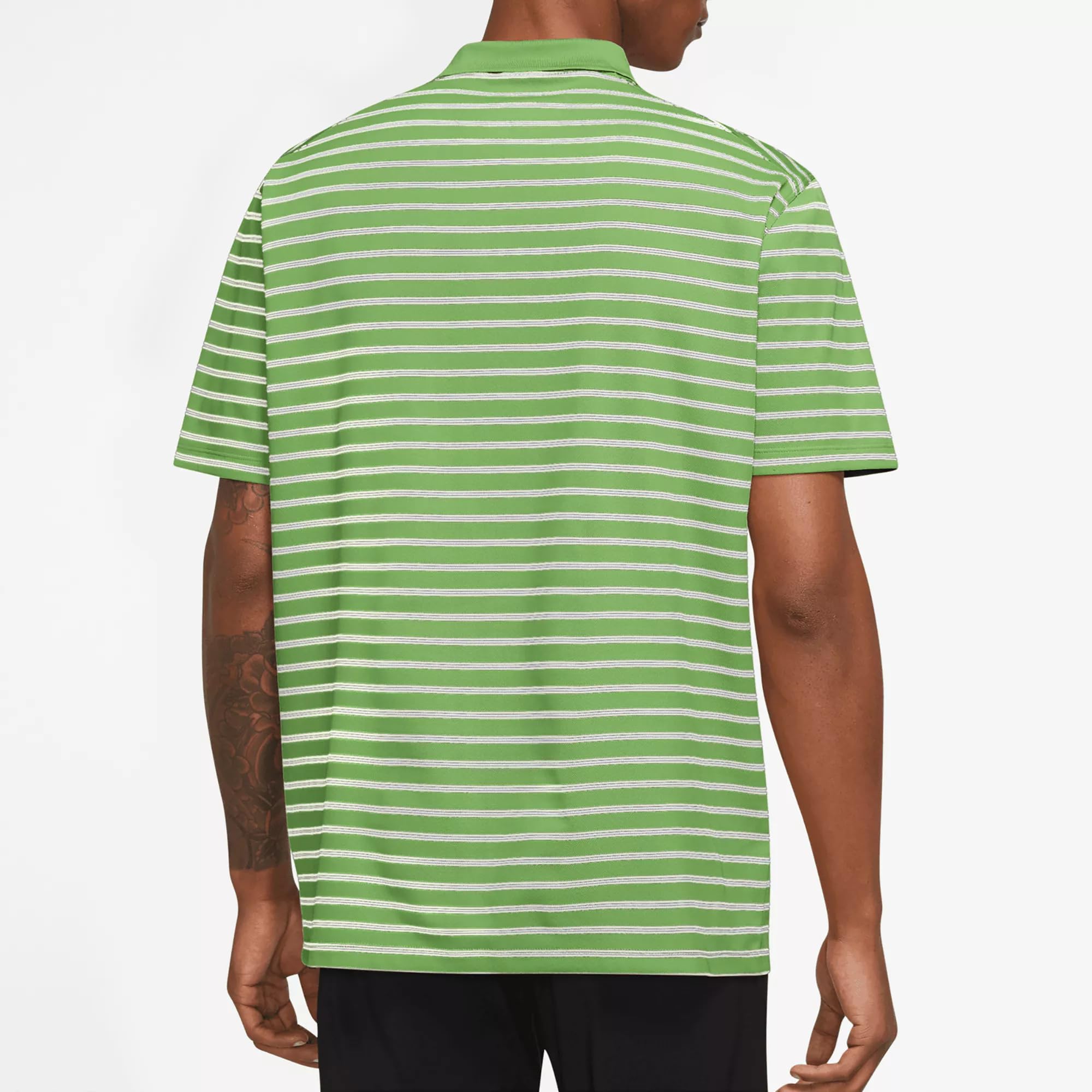 Nike Men's Dry Victory Stripe Polo Golf Shirt (Pink/White, Medium)