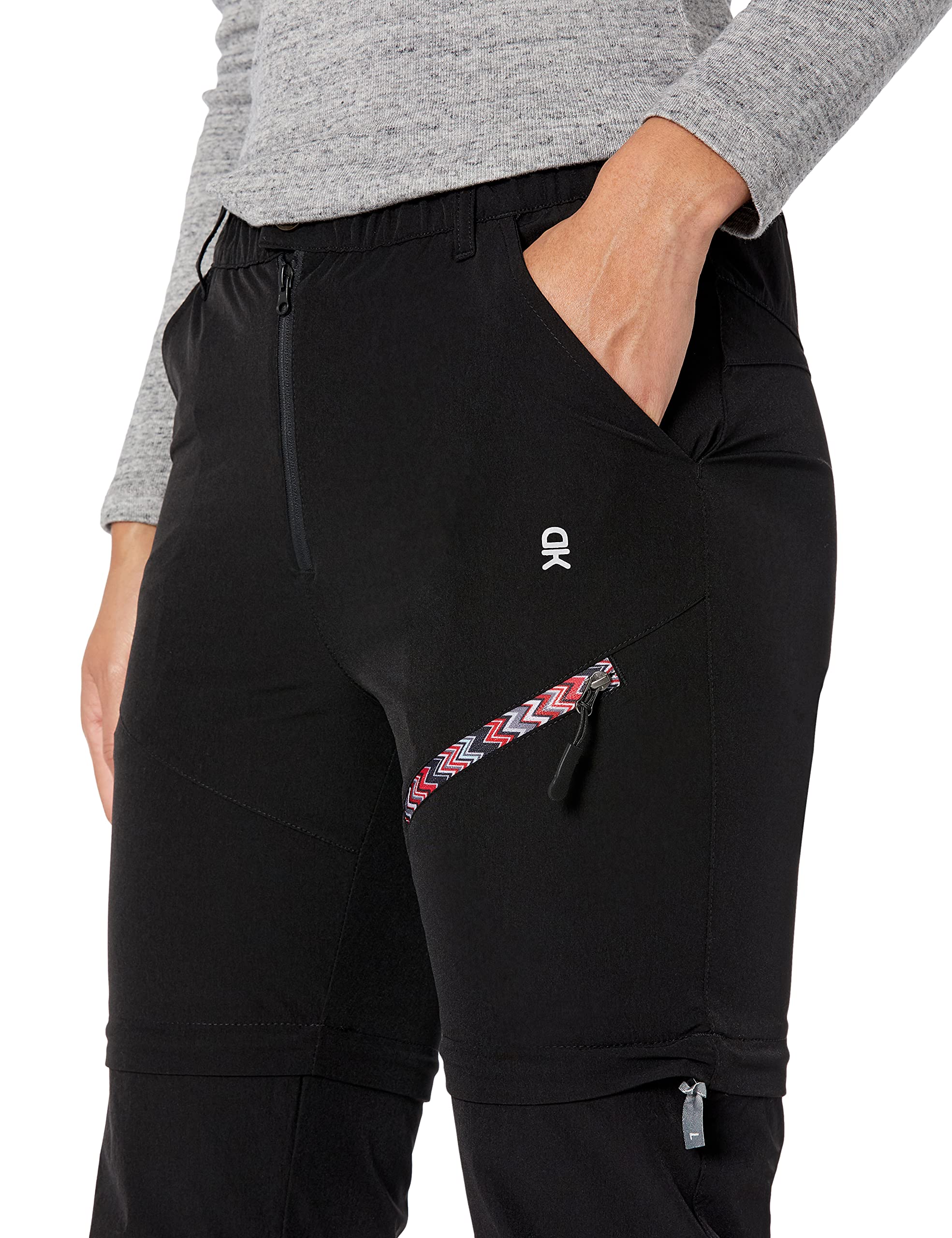 Little Donkey Andy Women's Hiking Pants Lightweight Convertible Zip-Off Pants Quick Dry UPF 50 Black Size M