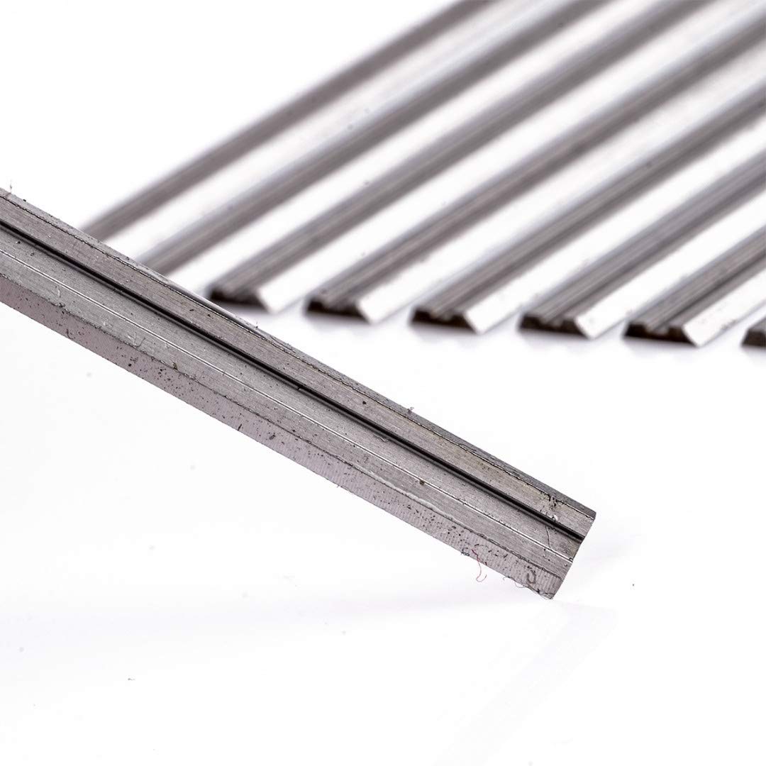 LF&LQEW 10Pcs Reversible Carbide Planer Blades 82mm X 5.5mm for MAKITA-Bosch-B&D-HITACHI High Speed Steel Dual Blades