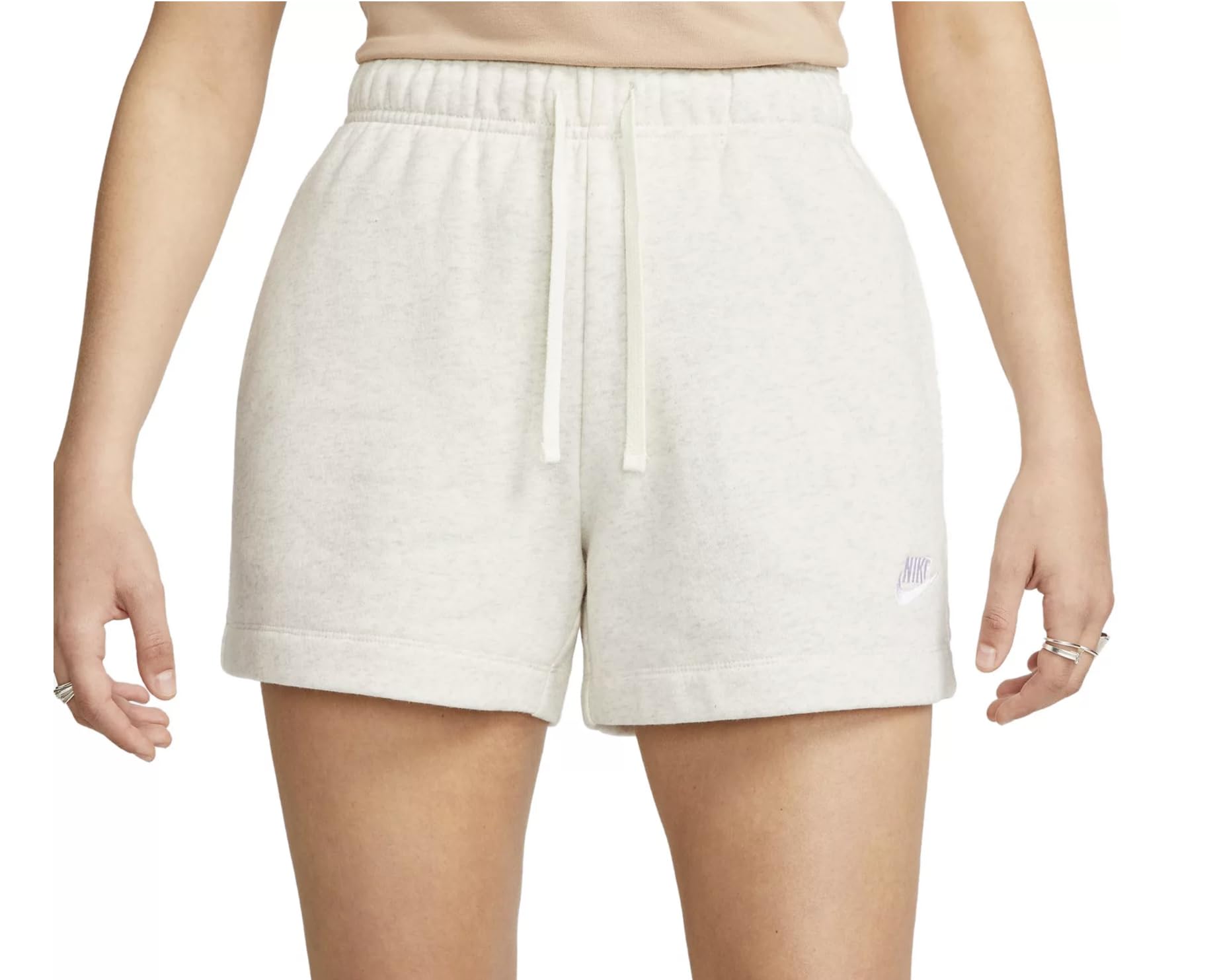 Nike Women's Sportswear Club Fleece Shorts (as1, Alpha, x_l, Regular, Regular, Regal Heather Pink, Regular Fit)