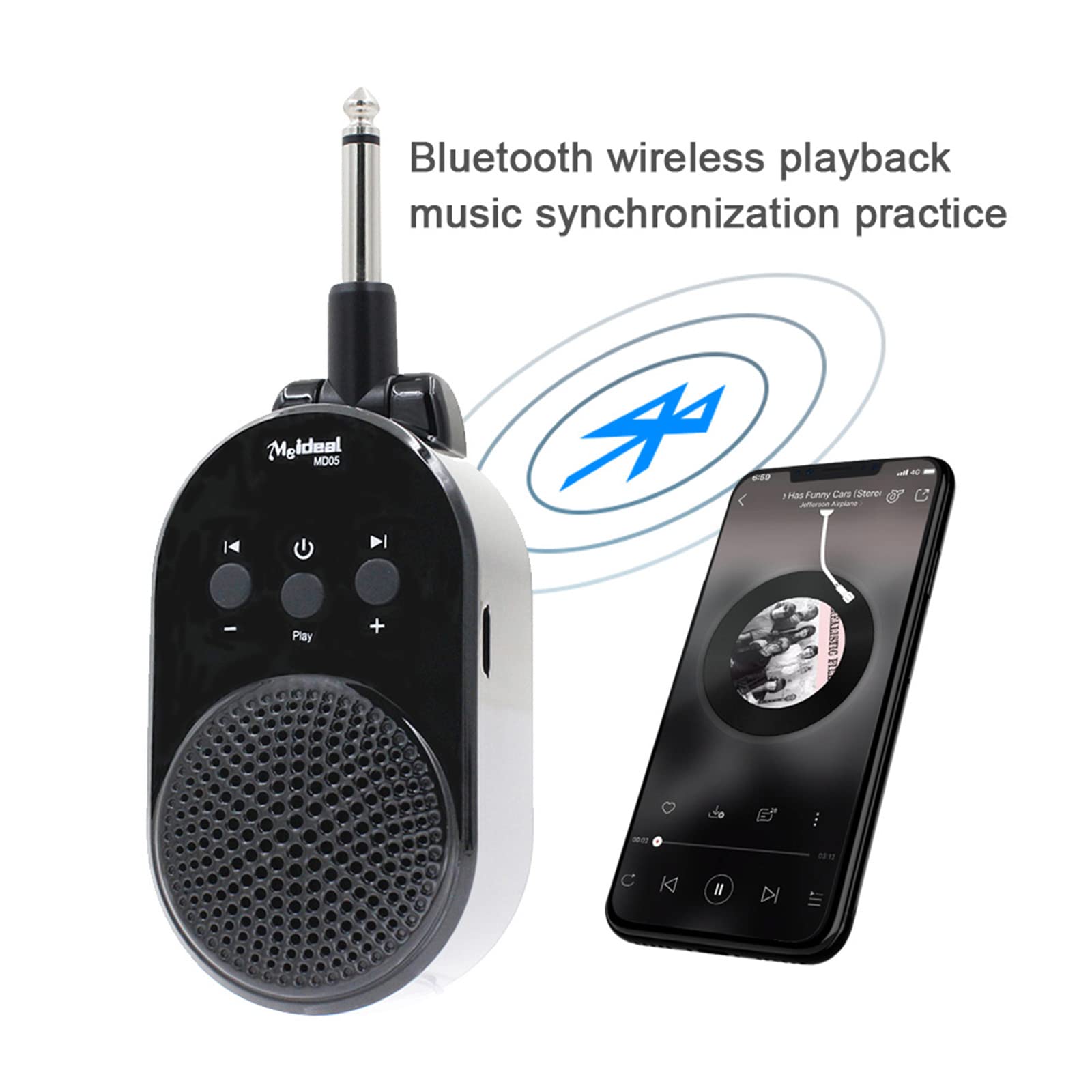 Portable Electric Guitar Bass Amplifier Mini Bluetooth Practice Speaker