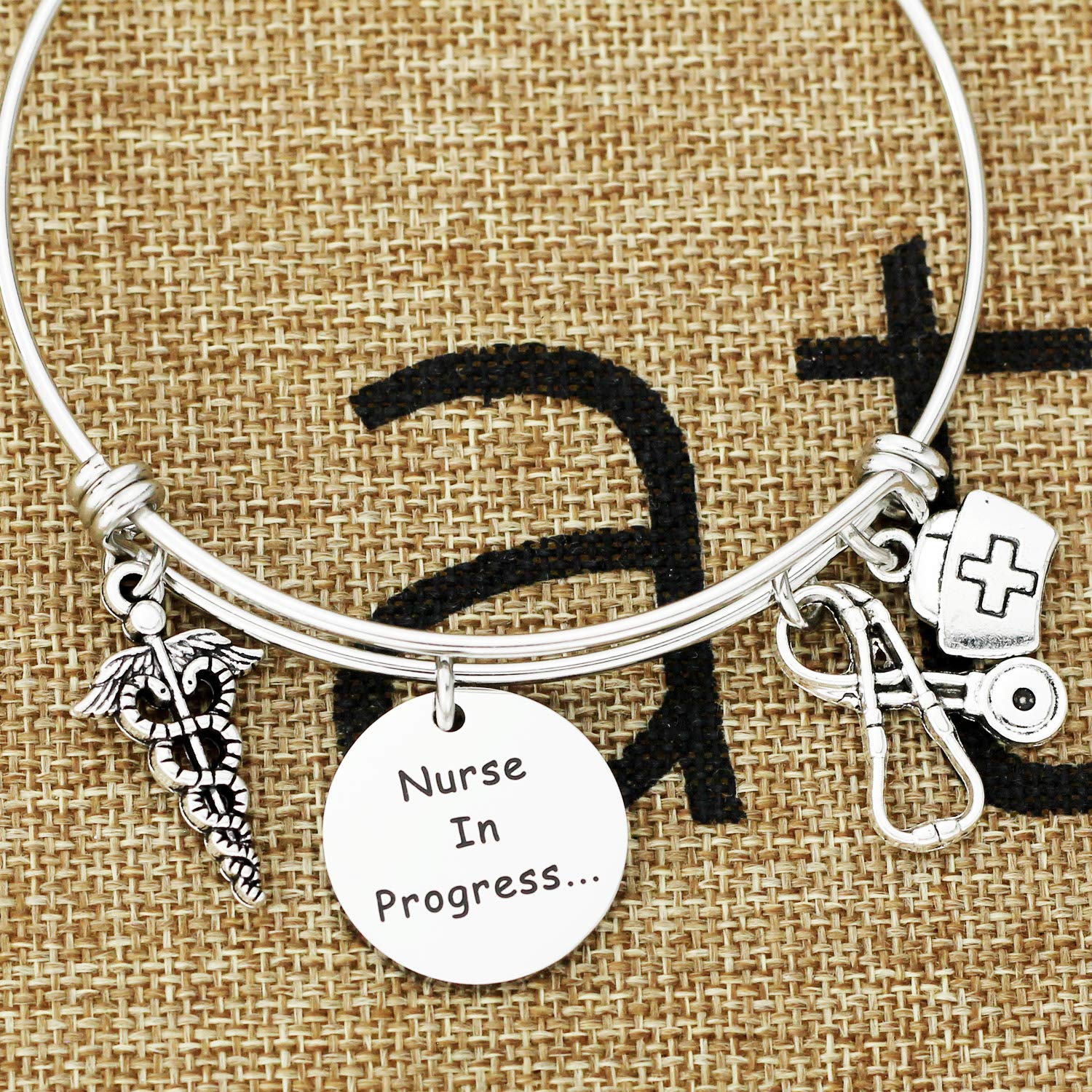 Kivosliviz Nursing Student Bracelet Jewelry Nurse Progress Future Nurse Gifts