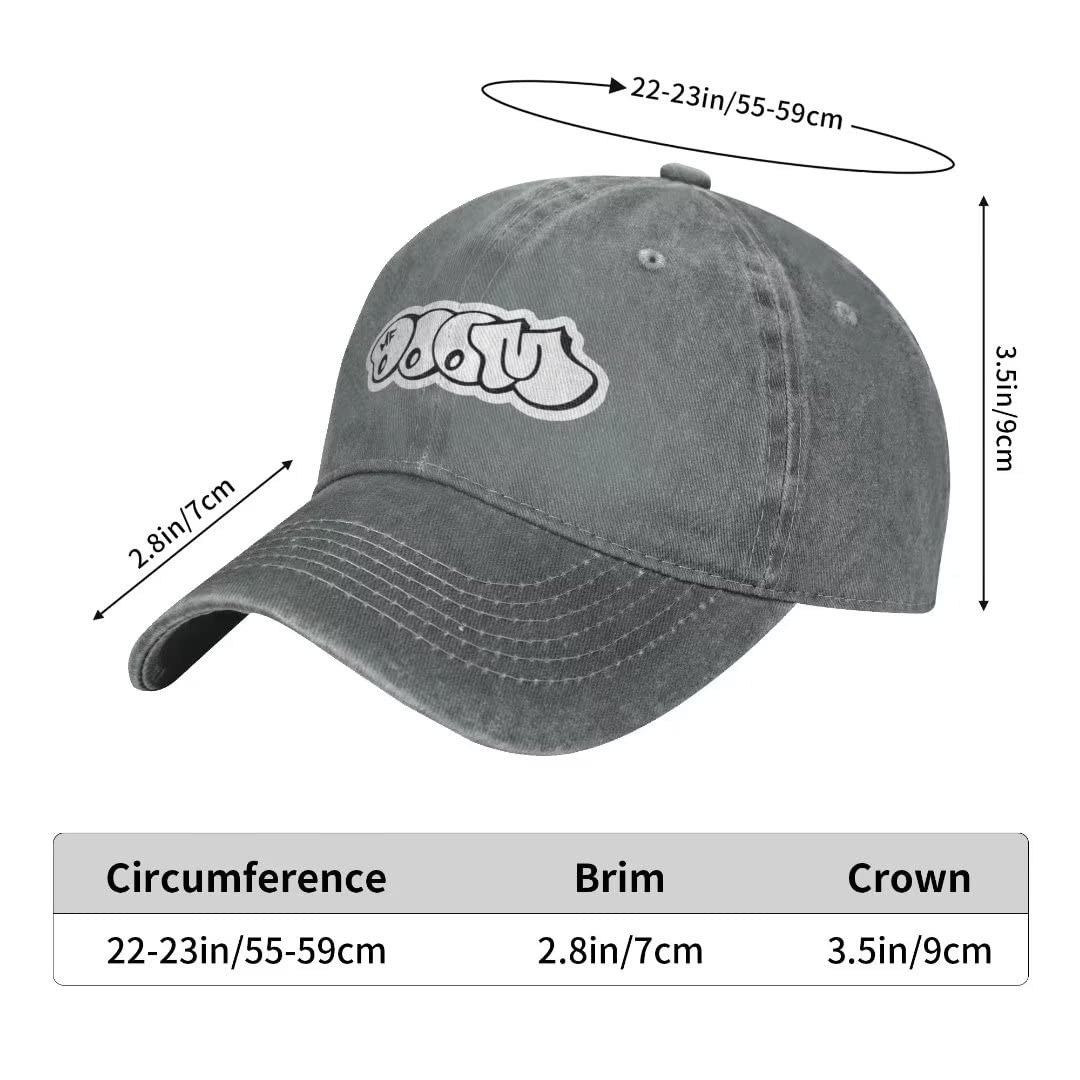 MF Doom Hats Cotton Snapback Classic Denim Cap for Men Women Gray