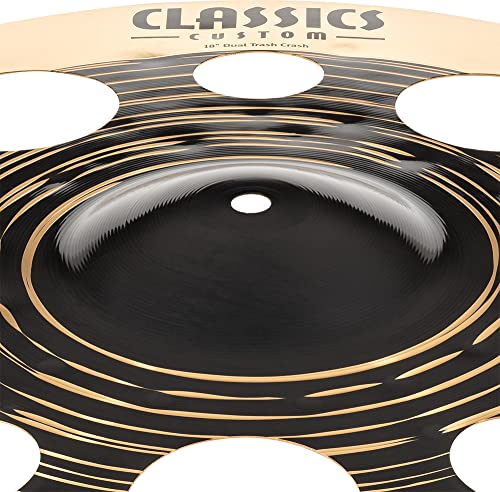 Meinl Cymbals Classics Custom Dual 18" Trash Crash Cymbal for Drum Set, Dark/Brilliant β Made in Germany β B12 Bronze, 2-Year Warranty (CC18DUTRC)