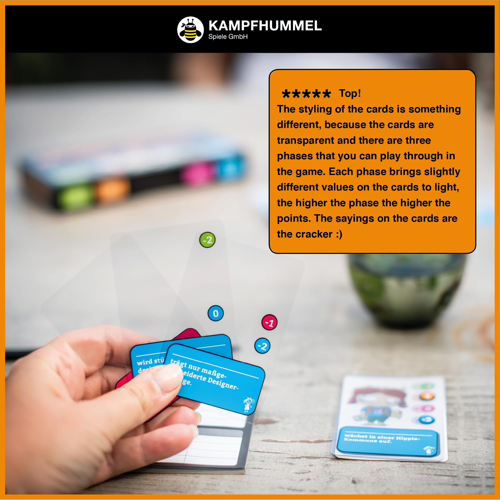Kampfhummel Bad Brood β Raise your Child as Bad as Possible, sarcastic card game for people with black humor, ages 16+, 3-6 players