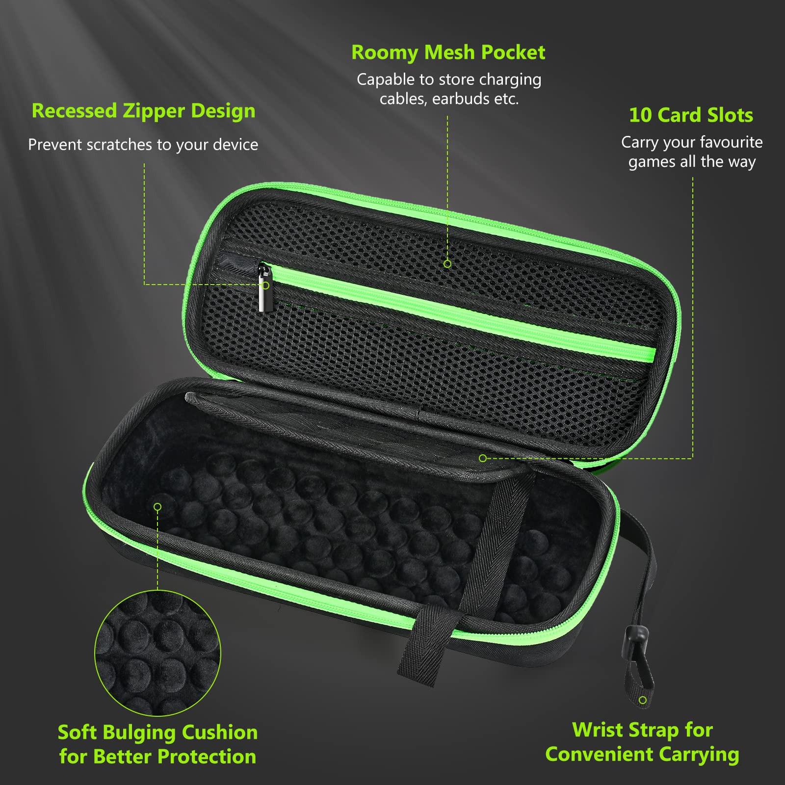 ProCase Carrying Case for Razer Edge 6.8 inch, Hard Travel Case for Razer Edge Android Gaming Handheld WiFi and Verizon 5G Ultra Portable Storage Pouch Fits Gaming Accessories -Black