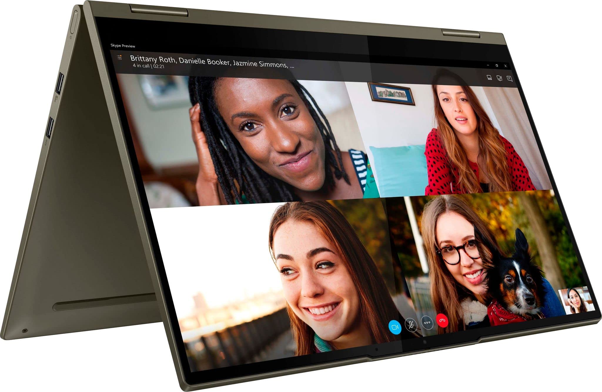 Lenovo Newest Yoga 7i 2-in-1 Laptop | Intel 4-Core i7-1165G7 | 15.6" FHD Touchscreen | 12GB DDR4 2TB SSD | Iris Xe Graphics | WiFi 6 | USB-C | Backlit KB w/ Fingerprint | Dark Moss | Win11 Pro