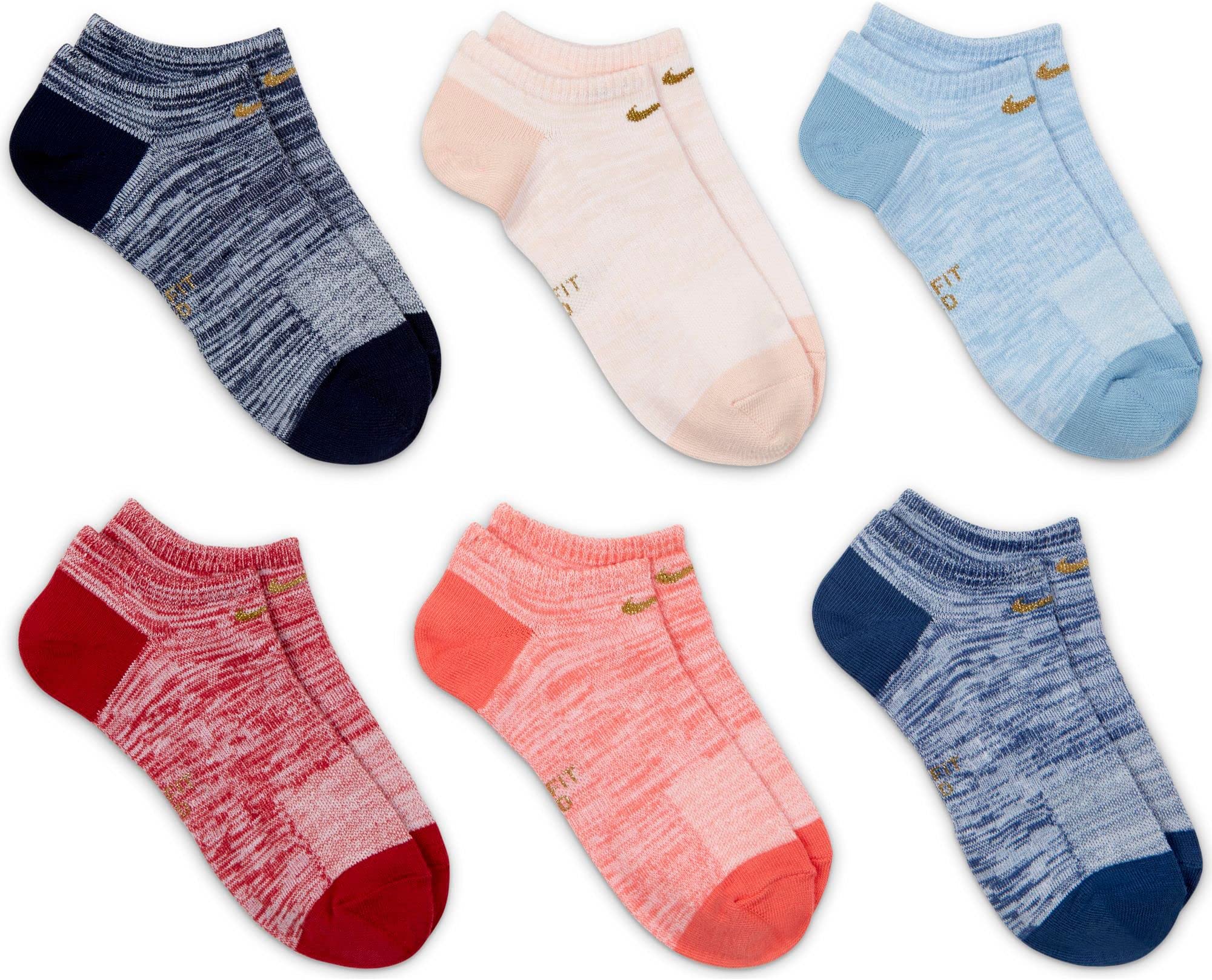 Nike WOMEN Lightweight No-Show Training Socks 6 Pack