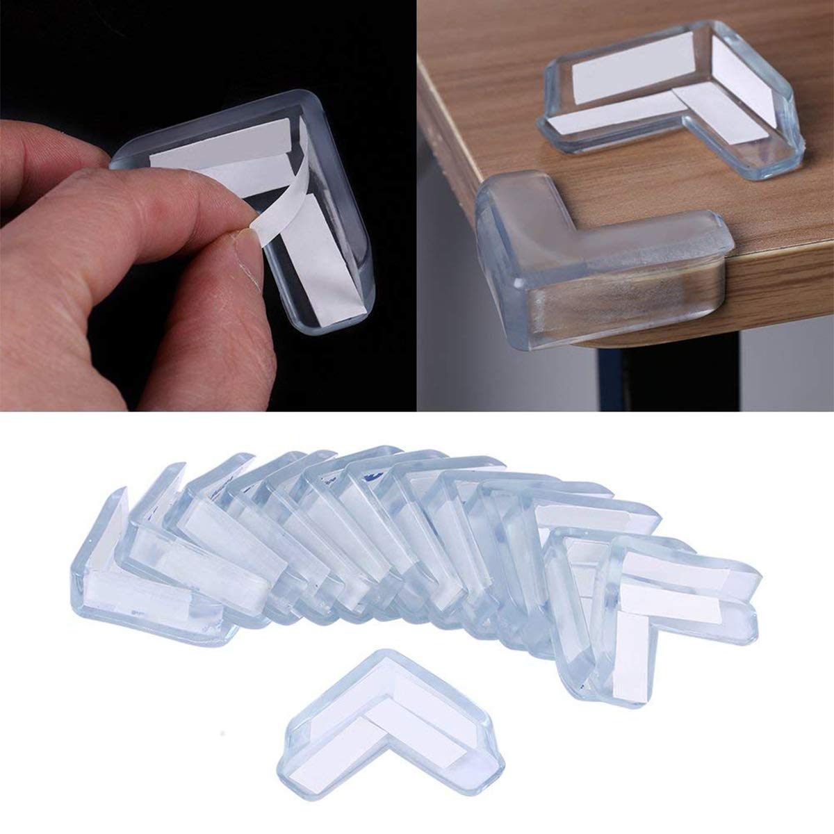 July miracle Corner Protector, 8Pcs Clear Children's Table Angle Pad Furniture Edge Guard Cushion Nook Anti Collision Frame