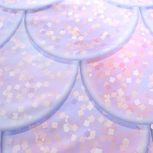 KINBEDY Duvet Cover Set Twin Size for Kids Girls Women with Colorful Geometric Fish Scale Pattern Mermaid Soft Microfiber Lightweight Bedding Sets