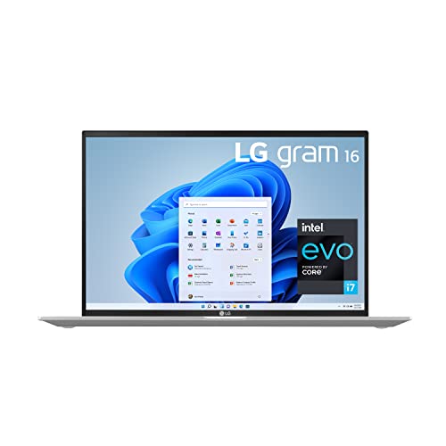LG gram 16Z90P Laptop 16" Ultra-Lightweight, (2560 x 1600), Intel Evo 11th gen CORE i7, 16GB RAM, 1TB SSD, Windows 11 Home, 22 Hour Battery, Alexa Built-in, 2X USB-C, HDMI, USB-A - Silver