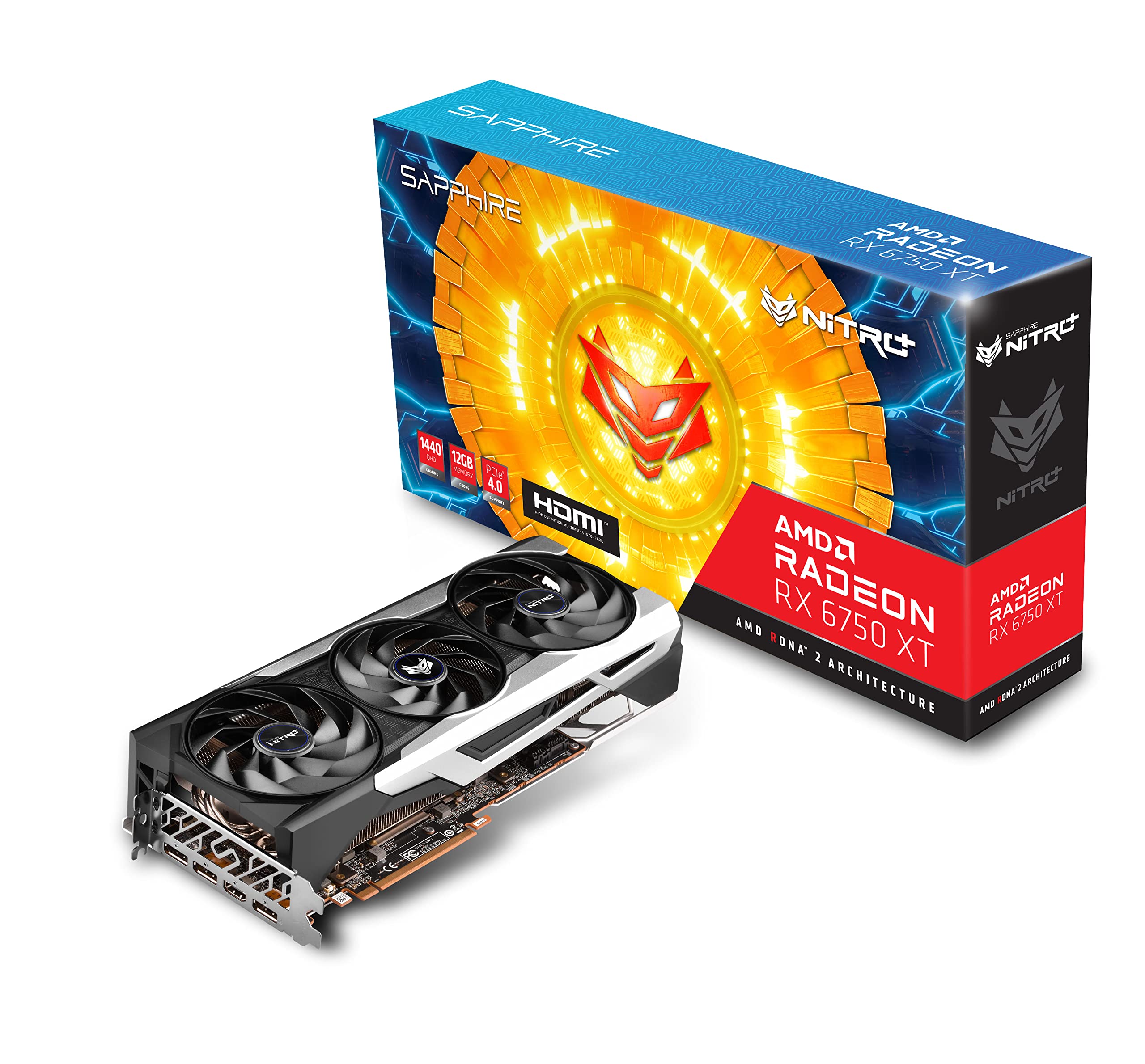 Sapphire 11318-01-20G Nitro+ AMD Radeon RX 6750 XT Gaming Graphics Card with 12GB GDDR6, AMD RDNA 2