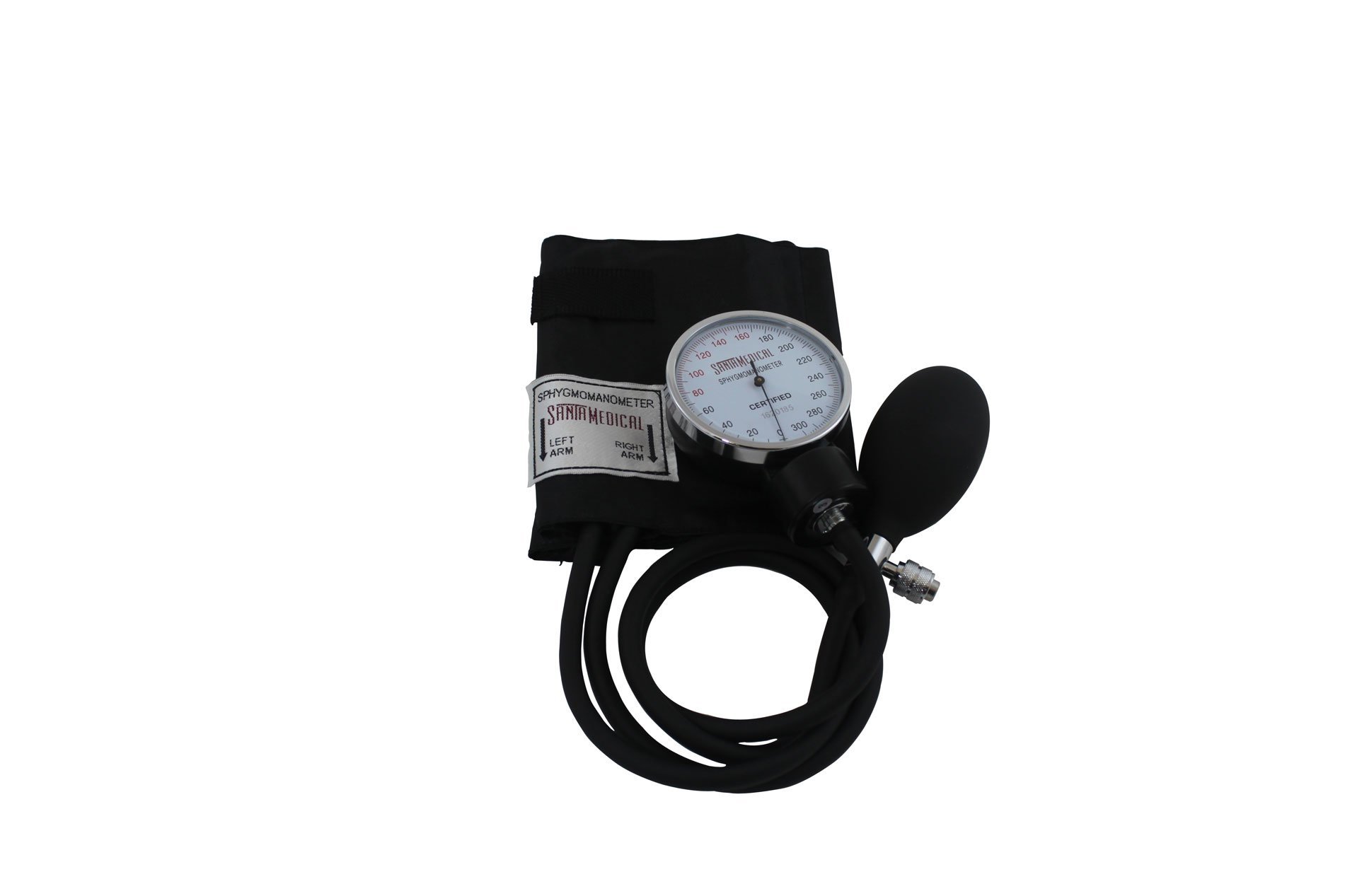 Santamedical Adult Deluxe Aneroid Sphygmomanometer with Stethoscope, Cuff and Carrying case & Santamedical Taylor Percussion Hammer