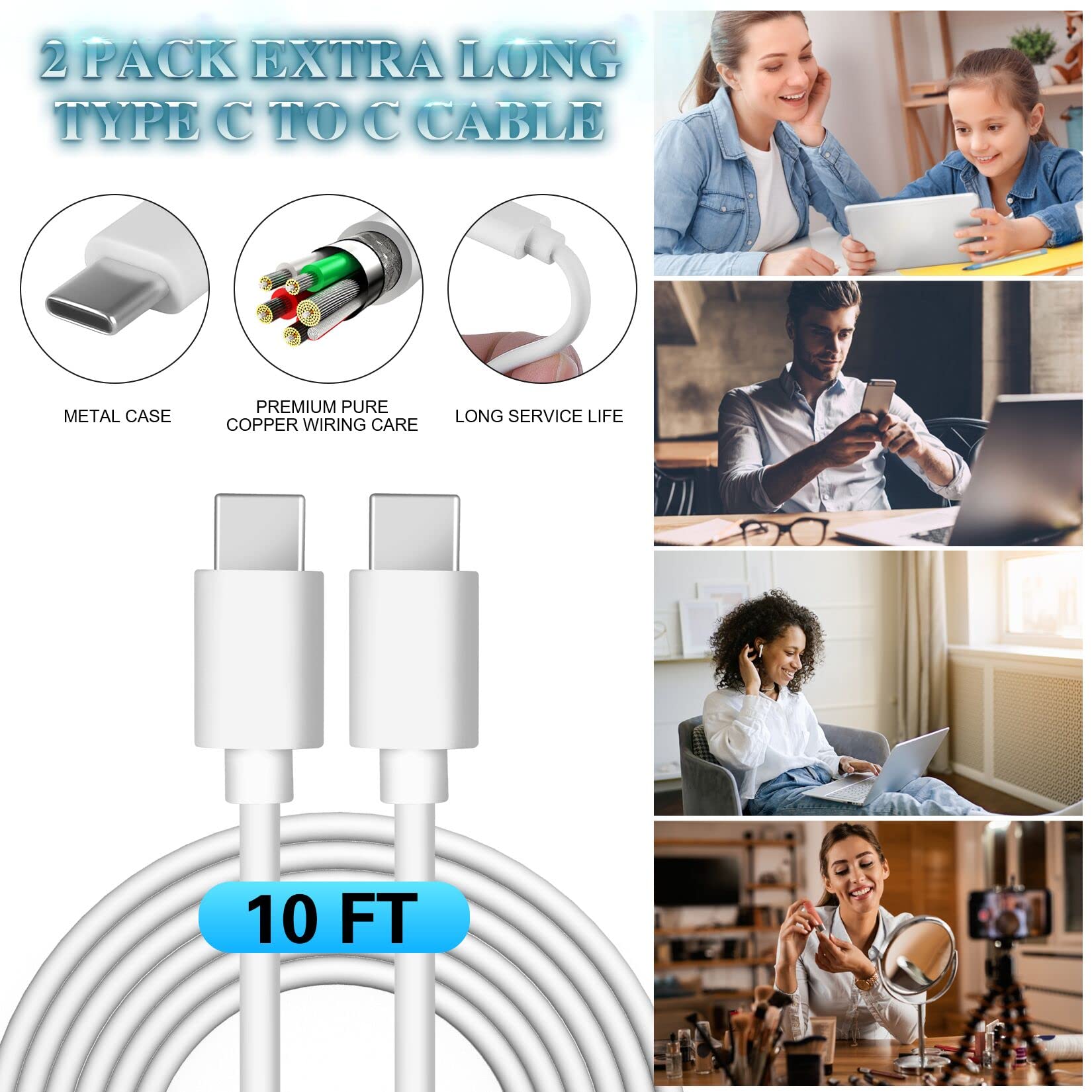 Samsung Super Fast Charger,USB C Charger Fast Charging Block,3Pack 25W Samsung USB C Wall Charger,10FT Quick USB C Cable for Samsung Galaxy S23 Ultra/S23 FE/S22/S21/S20/A54/A14/Z Fold 5/4/Z Flip 5/4