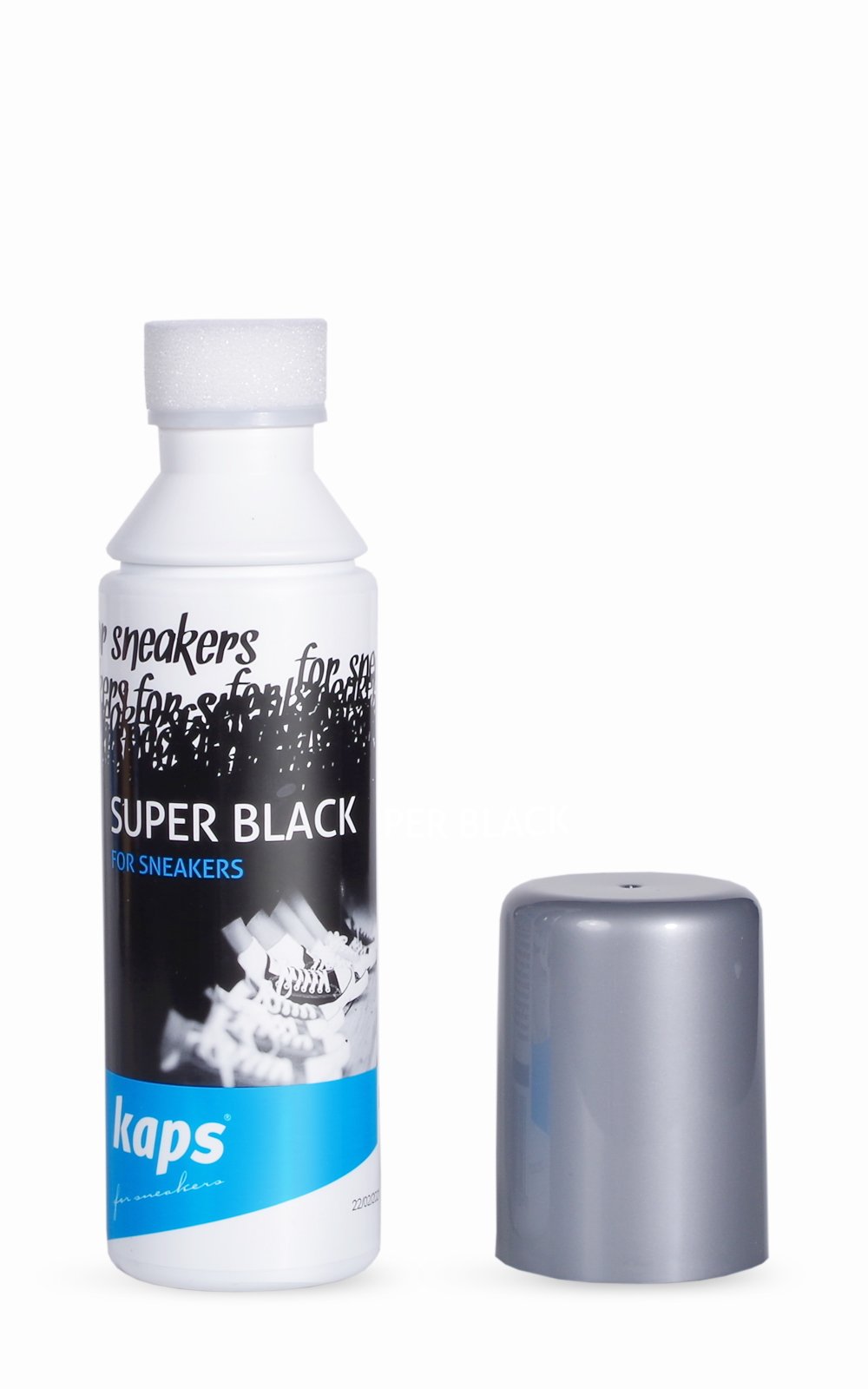 Kaps Super Black Colour Restore for Sneakers and Casual Shoes, Leather and Textile - 75ml - 2.53 fl oz. - Black