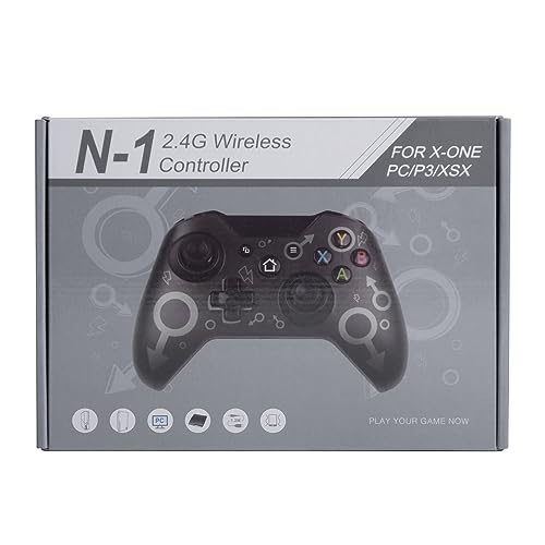 JZW-Shop Wireless Controller for Xbox One/Xbox One S/Xbox One X/Xbox Series X/PS3/PC, 2.4GHZ Wireless Game Controller with Dual Vibration Black