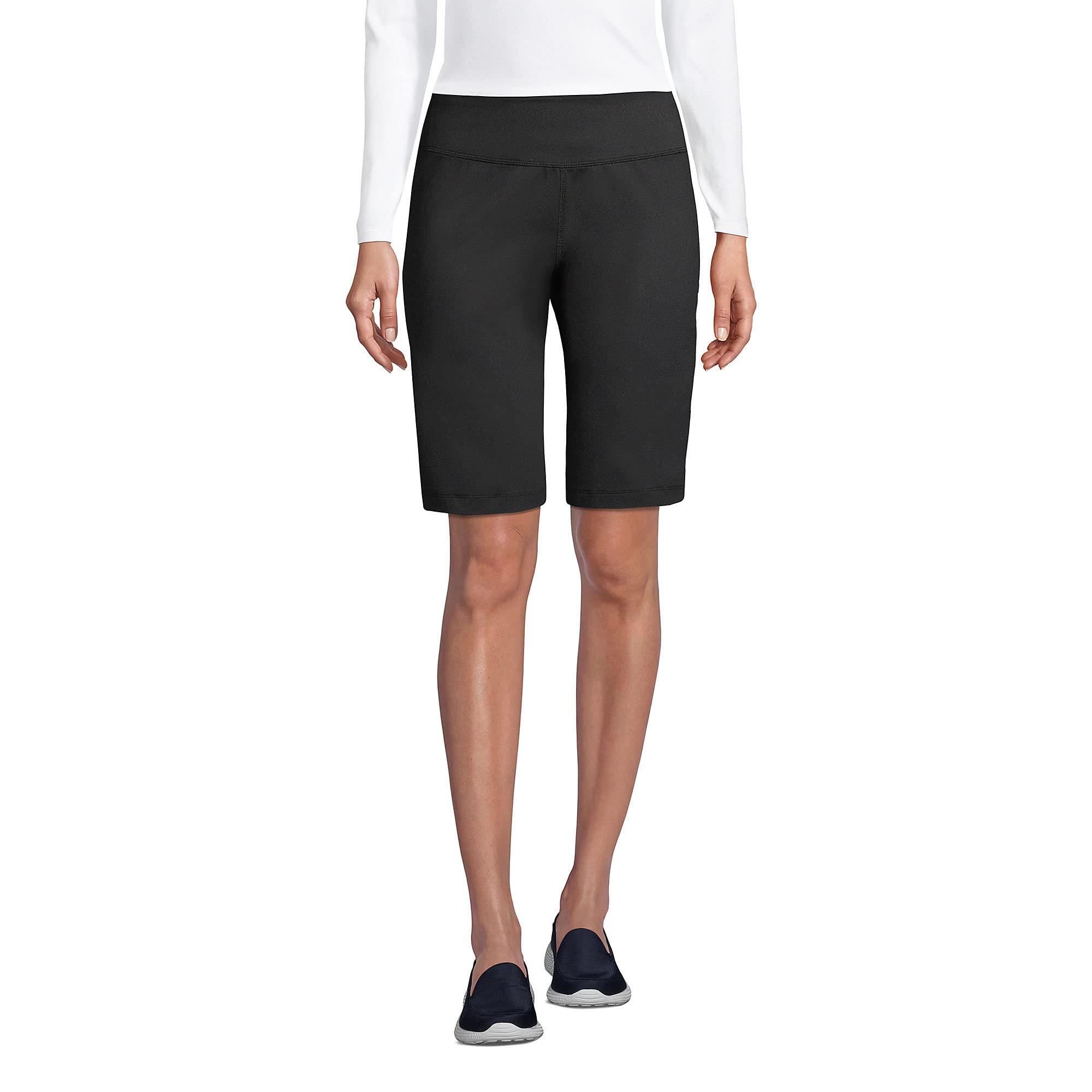 Lands' End Womens Active Relaxed Active Short New Black Regular Large