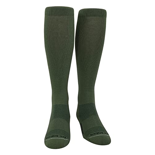 MK Socks Elite Legend Knee-High Long Sports Socks (L, Olive Green), MKLEGEND-OL-L