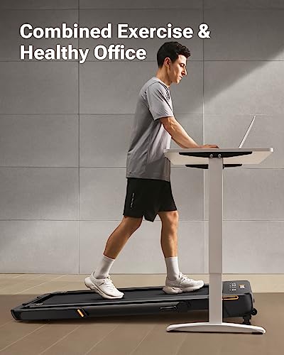 UREVO Walking Pad Treadmill with Auto Incline, 9 Level Incline Under Desk Walking Treadmill Machine with APP Control, Mini Treadmill for Home Office