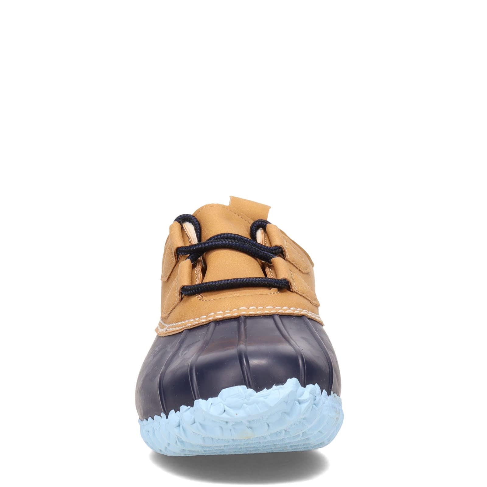 JBU by Jambu Women's Glenda Waterproof Rain Boot, TAN/Navy, 9