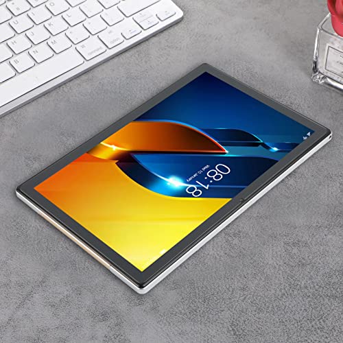 Sazao 5G Calling Tablet, 6GB 128GB 5G WiFi HD Tablet Gold for Home for 11 US Plug