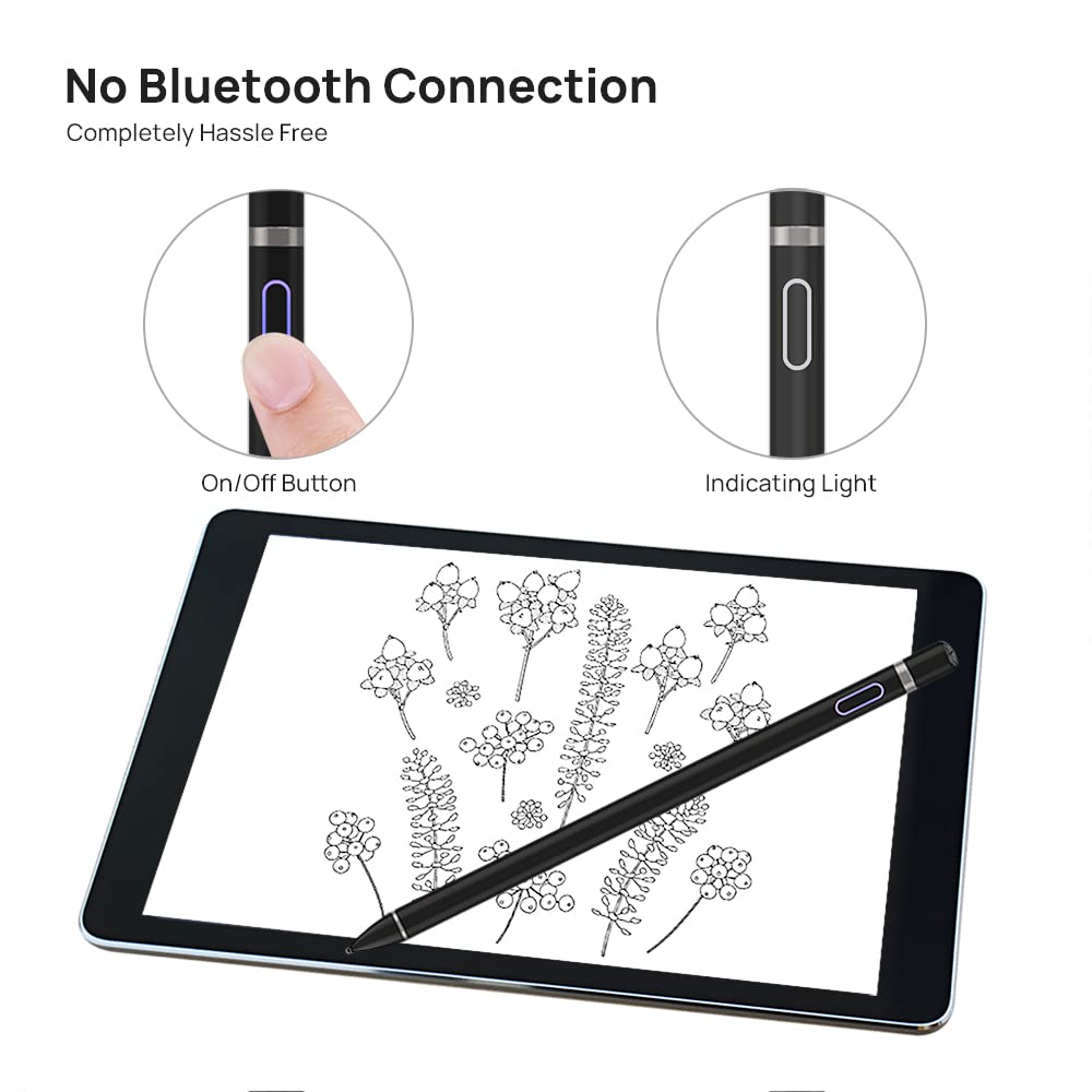 Stylus Pen for iPad Apple Pencil for iPad 9/8/7/6/5/4/3/2 Pro 12.9/11/10.5/9.7 Air 5/4/3/2 Mini 6/5/4 Alternative 2nd 1st Generation Stylus Pens for Touch Screens