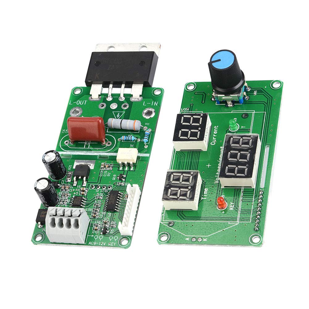 Spot Welder Controller Board,Spot Welder Time Control Module,Digital Display Controller Board,for DIY or Simple Battery Welder(40A,100A)(100A)