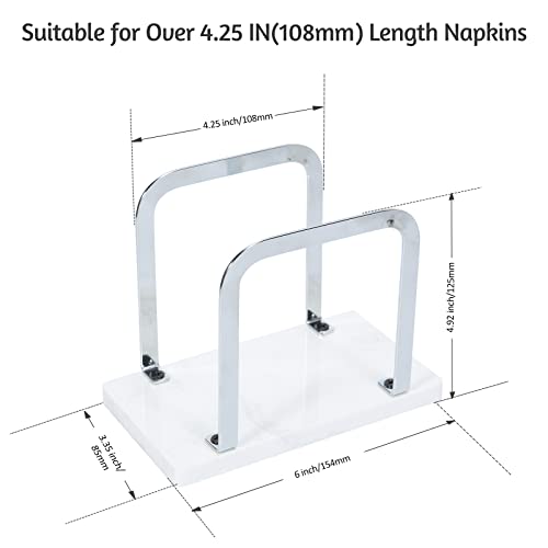 Winmien Napkin Holder, Paper Towel Dispenser with Marble Base for Kitchen Countertops.(Chrome)