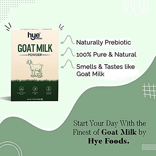 HYE FOODS Goat Milk Powder | Pasture Grazed I Whole Milk Powder | 7.05 Oz (200gms)