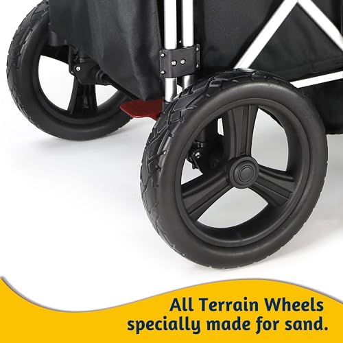 Keenz 7S 2.0 Stroller Wagon - Foldable, Double Stroller for Infant and Toddler, Safe Kids, with Sun Protection and 5-Point Harness, Ideal for Trips, Beach, Park - Fully Loaded with Accessories