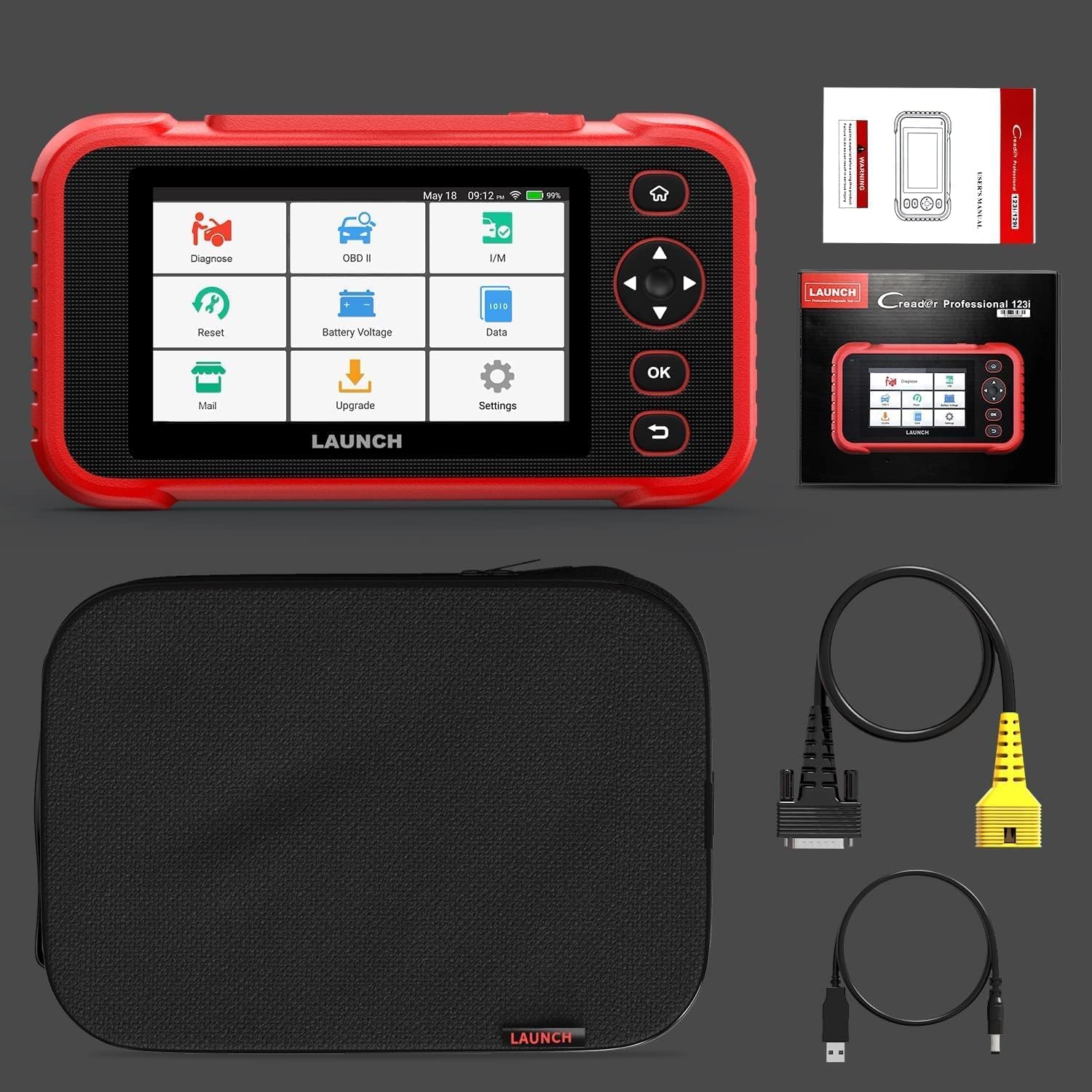 LAUNCH CRP123I OBD2 Scanner, ABS SRS Transmission Diagnostic Scan Tool Check Engine Light Airbag Car Code Reader with EPB SAS TPMS Oil Lamp Throttle Body Reset, Live Data & Wi-Fi Auto VIN