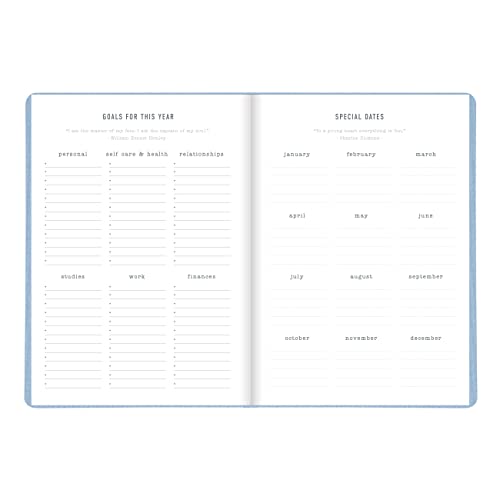Letts of London Zodiac Weekly/Monthly Planner, 12 Months, January to December, 2024, Sewn Binding, A5 Size, 8.25" x 5.875", Multilingual, Sky (C082296-24)
