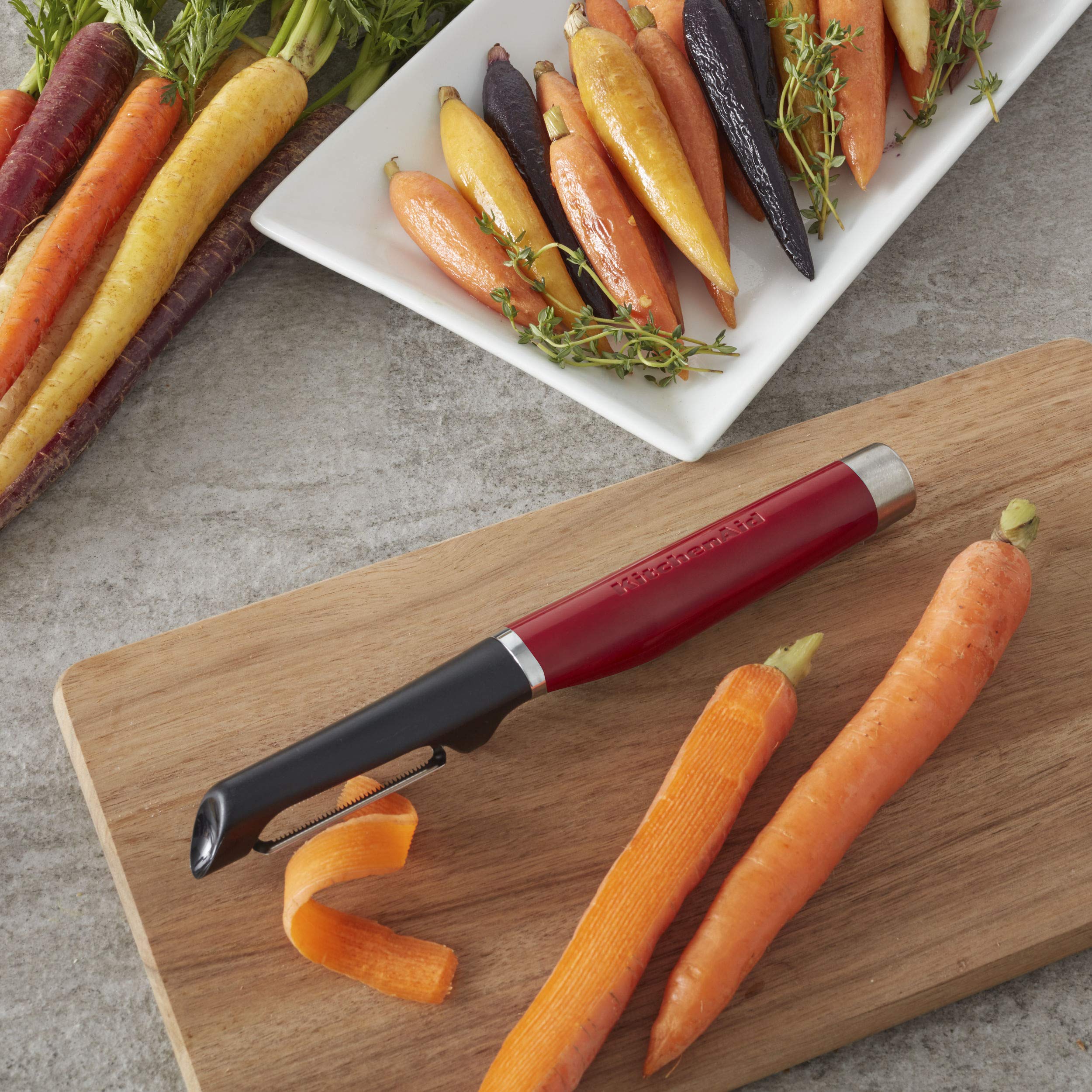 KitchenAid Gourmet Euro Peeler, 8.7-Inch, Red