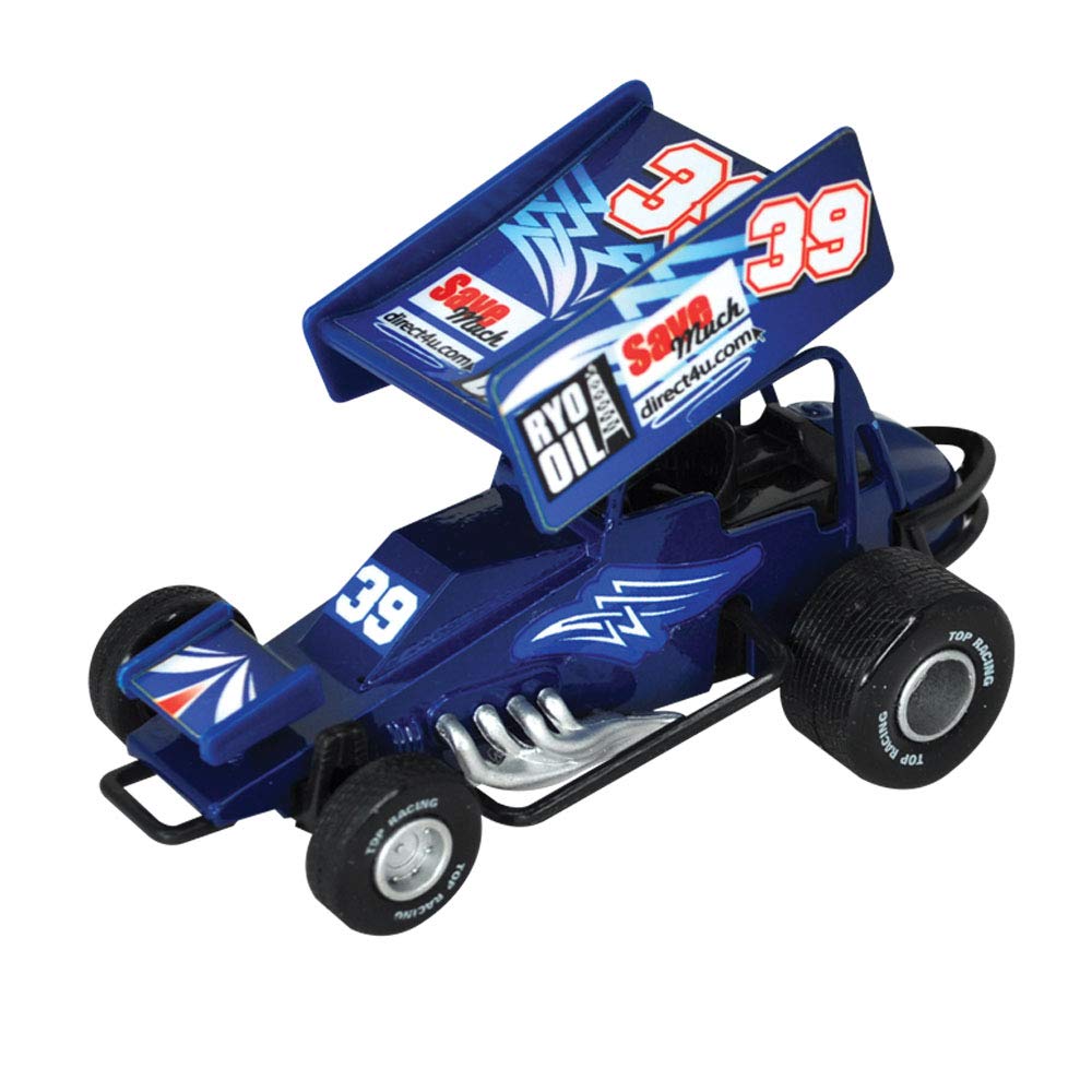 Kipp Brothers Sprint Car Pull Back Racing Toy Cars with Decals - Pack of 8