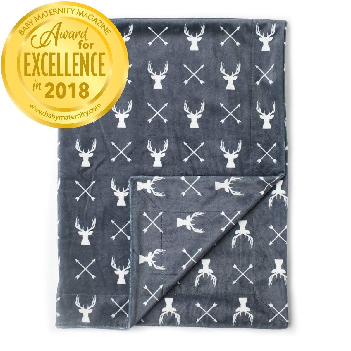 Kids N' Such Baby Blanket and Multi Use Nursing Cover, Car Seat Canopy, Shopping Cart, High Chair, and Stroller Bundle - Deer