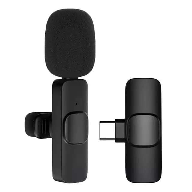 Professional Wireless Lavalier Microphone Type C for Laptop, Mobile, Android, PC, Tablet, Audio Recording, Omnidirectional, Plug and Play, for Interview Vlog Podcast TikTok Social Media