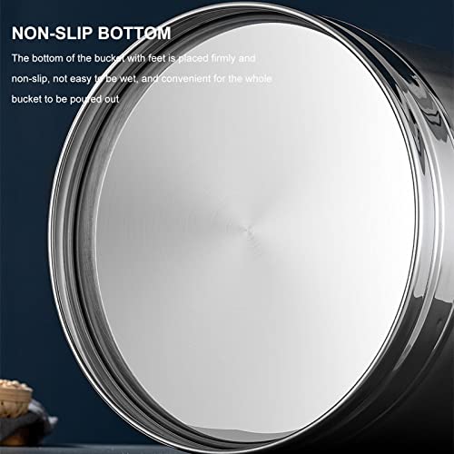 tea Kitchen Food Canisters Stainless Steel Milk Can with Sealed Lid, Kitchen Storage for Flour and Sugar Fermentation Wine Pail bucket (Size : 24L)