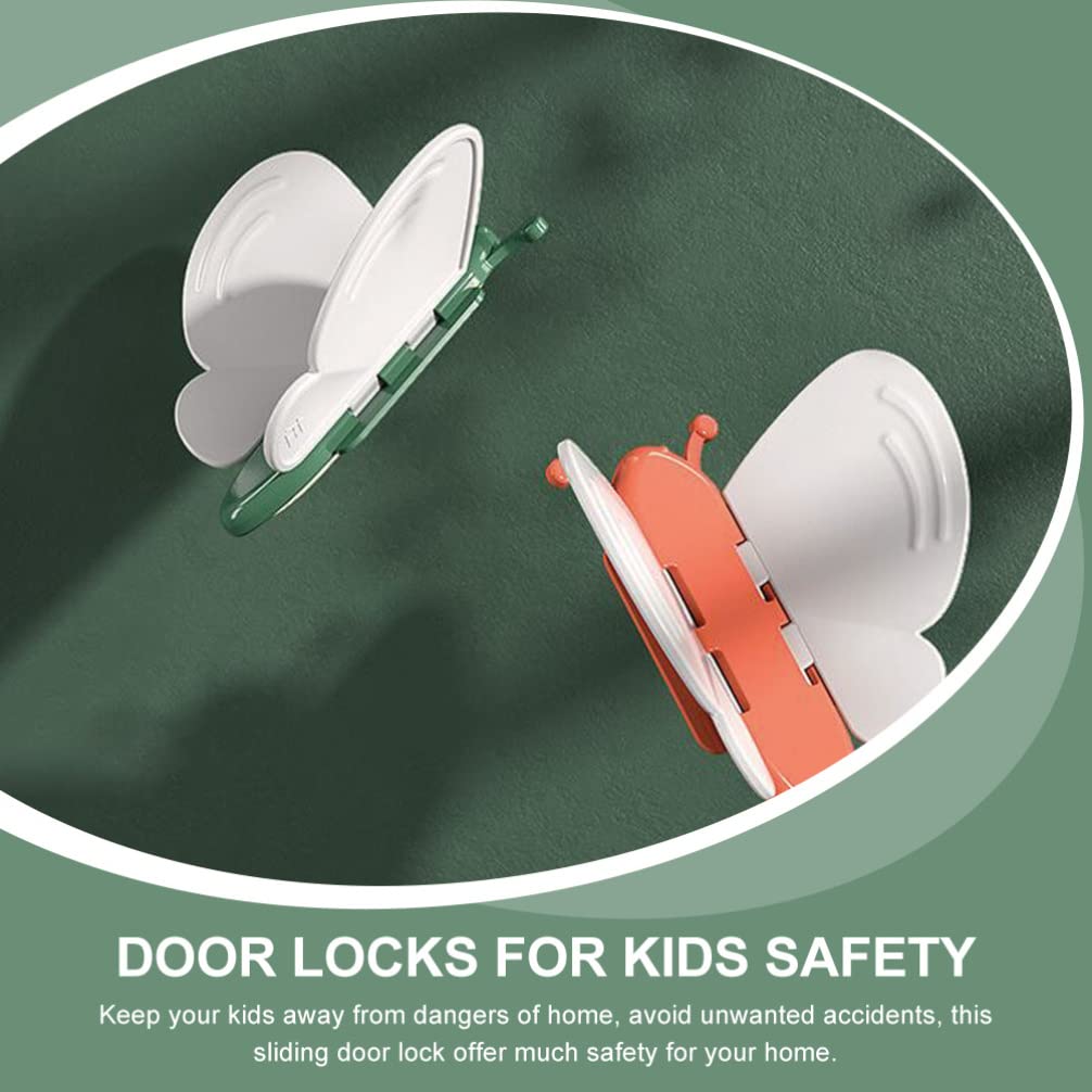 Kisangel 3pcs Door and Window Safety Lock Sliding Door Lock Sliding Glass Door Lock Window Locks Sliding Door Handle Sliding Patio Door Lock Sliding Doors Safety Window Abs Child