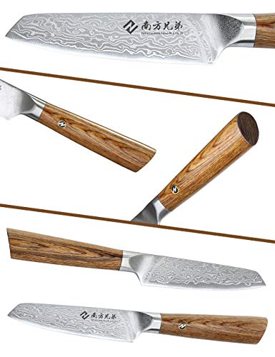 Paring Knife 3.8Inch Damascus Steel Knife Professional Super Steel VG10 Comfortable Ergonomic Wood Grain Handle Very Sharp Paring Knives for KitchenâGift Box
