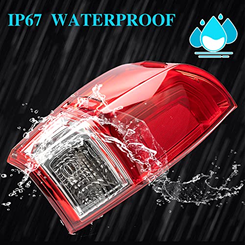 Left Driver Side Tail Light Housing Compatible with 2016 2017 2018 2019 2020 2021 2022 Toyota Tacoma Pickup Red Lens Replace 81560-04170