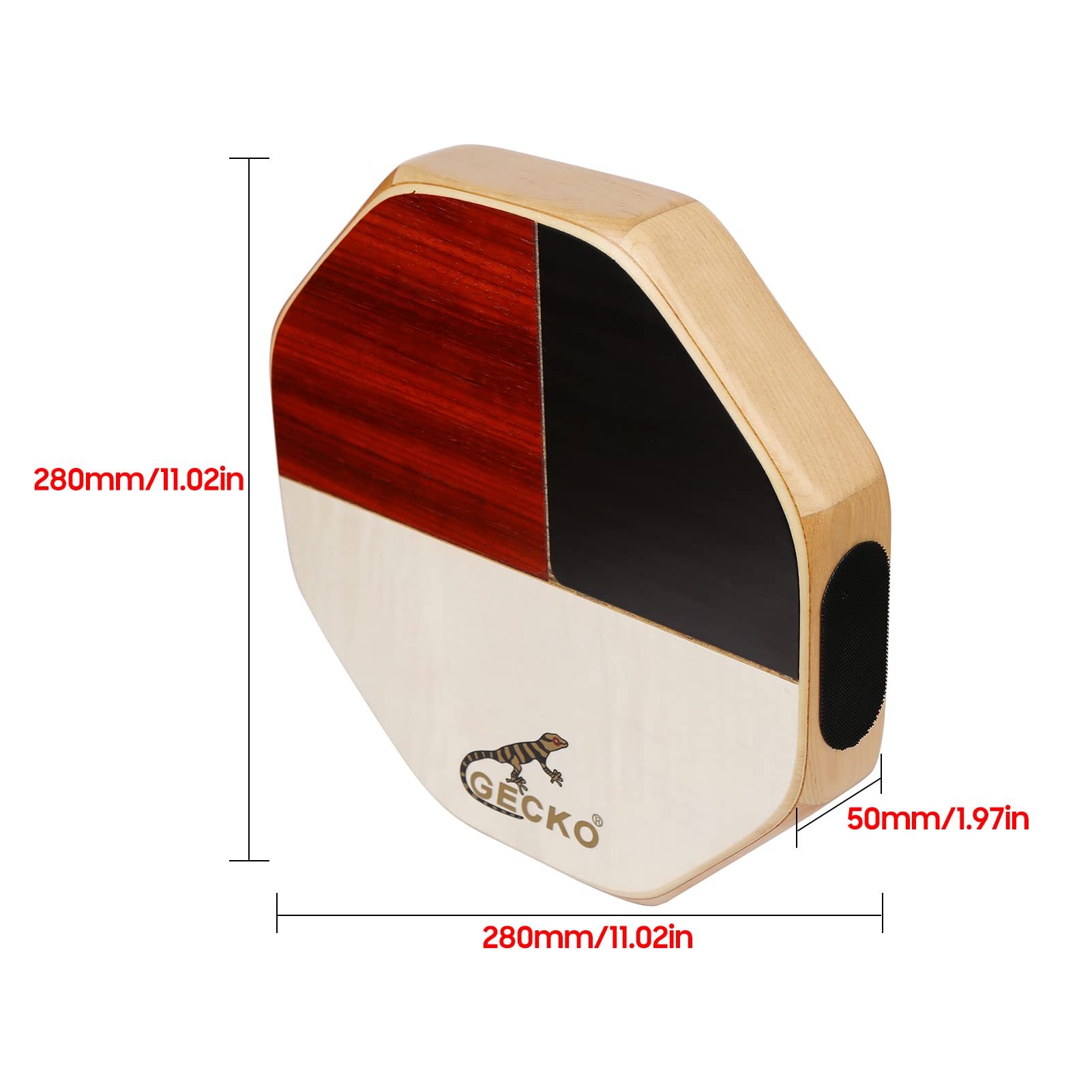 NTBL GECKO SD6 Cajon Hand Drum Cajon Drum Percussion Instrument with Carrying Bag Portable for Travel Camping