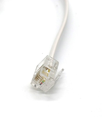 JDYYICZ 2 Pcs 2-Way RJ11 Telephone Plug to RJ11 Socket Adapter and Splitter for Landline Telephone