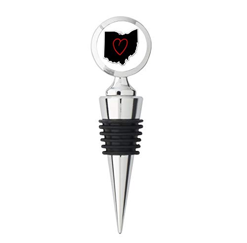Ohio Heart Native Metal Steel Bottle Stopper Winestopper