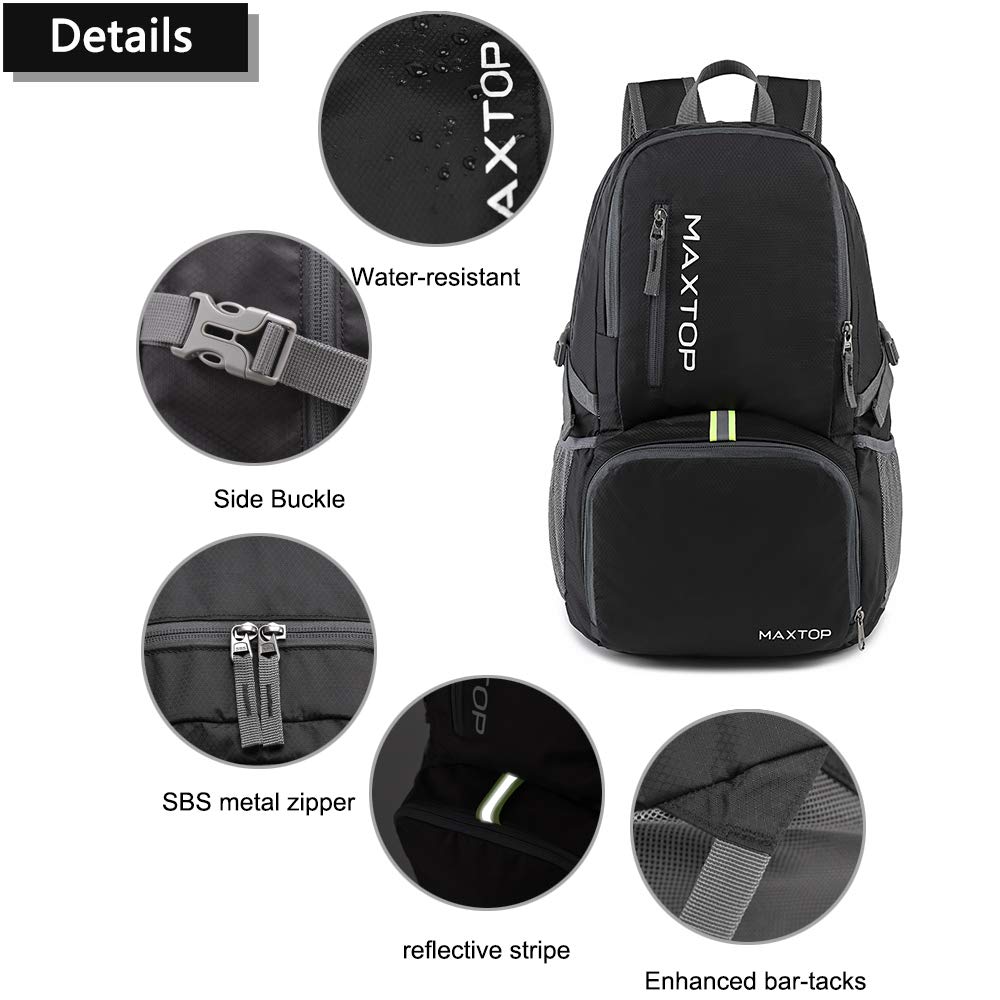 MAXTOP 40/50L Lightweight Packable Backpack for Hiking Traveling Camping Water Resistant Foldable Outdoor Travel Daypack